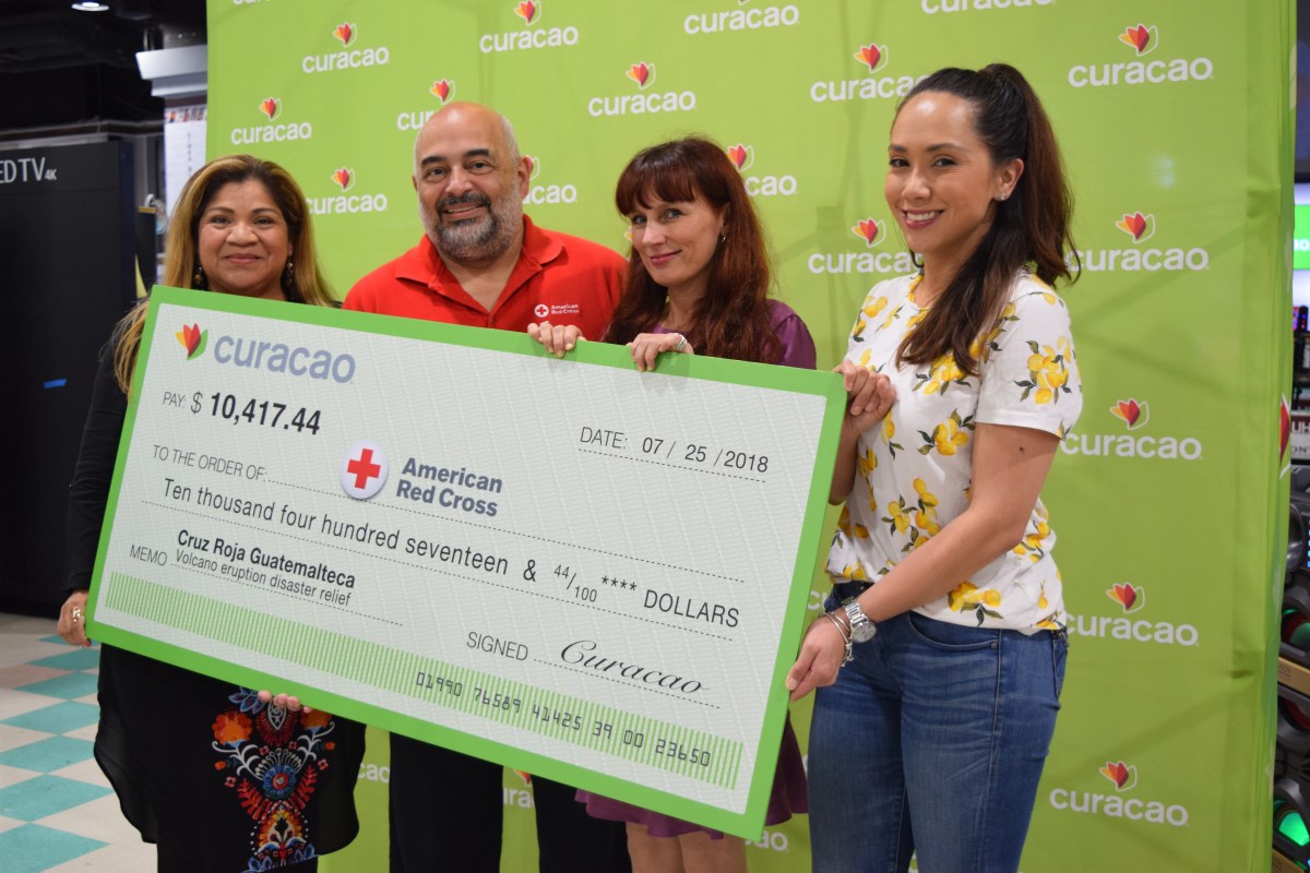 Curacao hace donación a la Cruz Roja para los sobrevivientes del Volcán ...