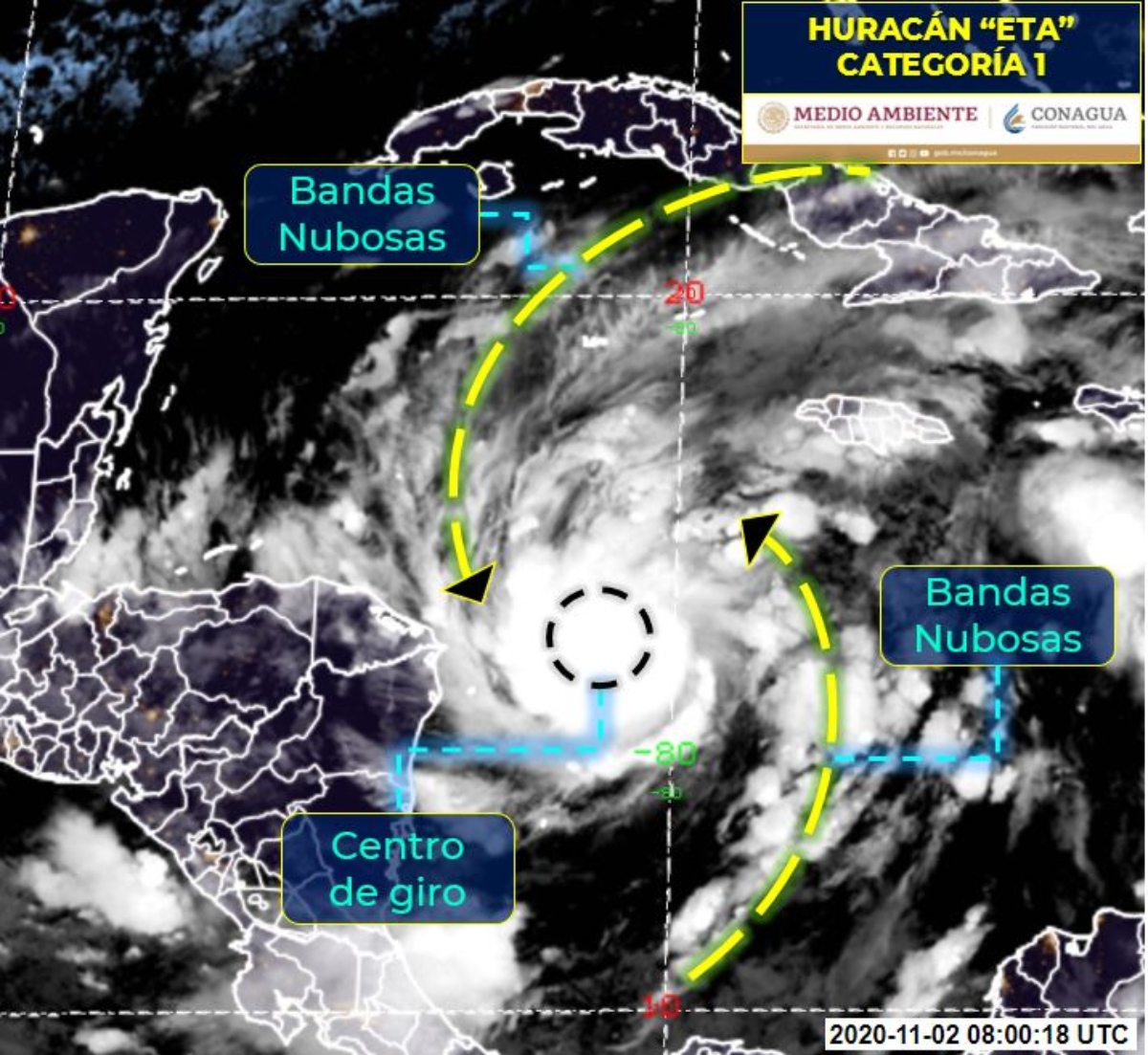 El huracán Eta se fortalece en el Caribe, se aproxima a Nicaragua - La ...