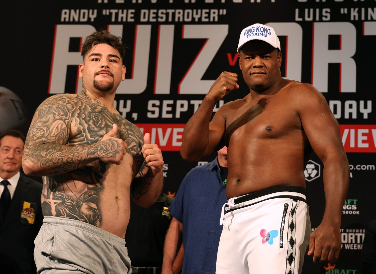 Andy Ruiz mostró un gran estado de forma: derribó 3 veces a Ortiz y se ...