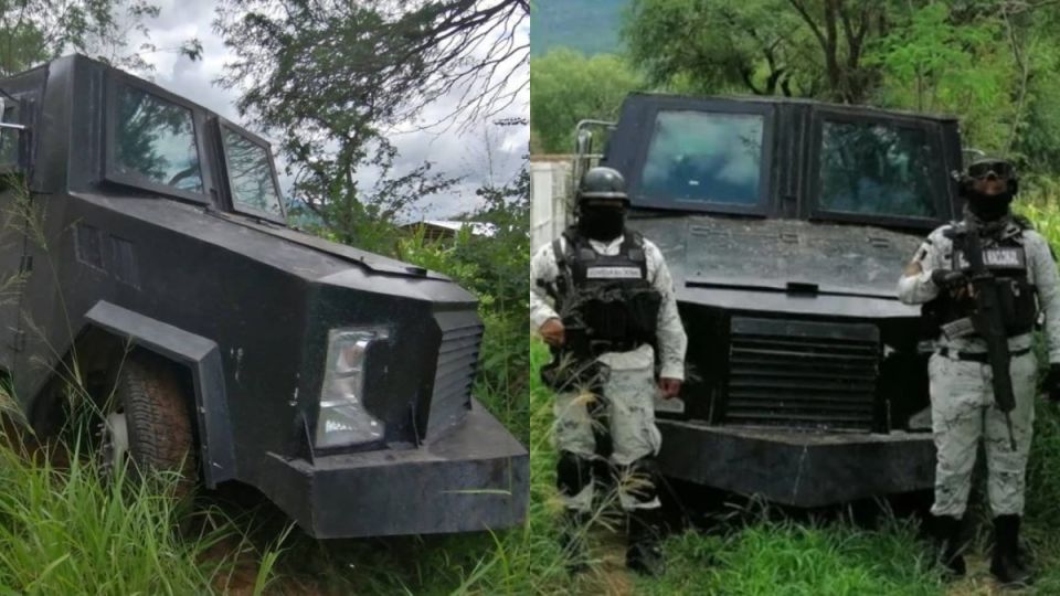 Guardia Nacional asegura una camioneta monstruo que permanecía oculta ...