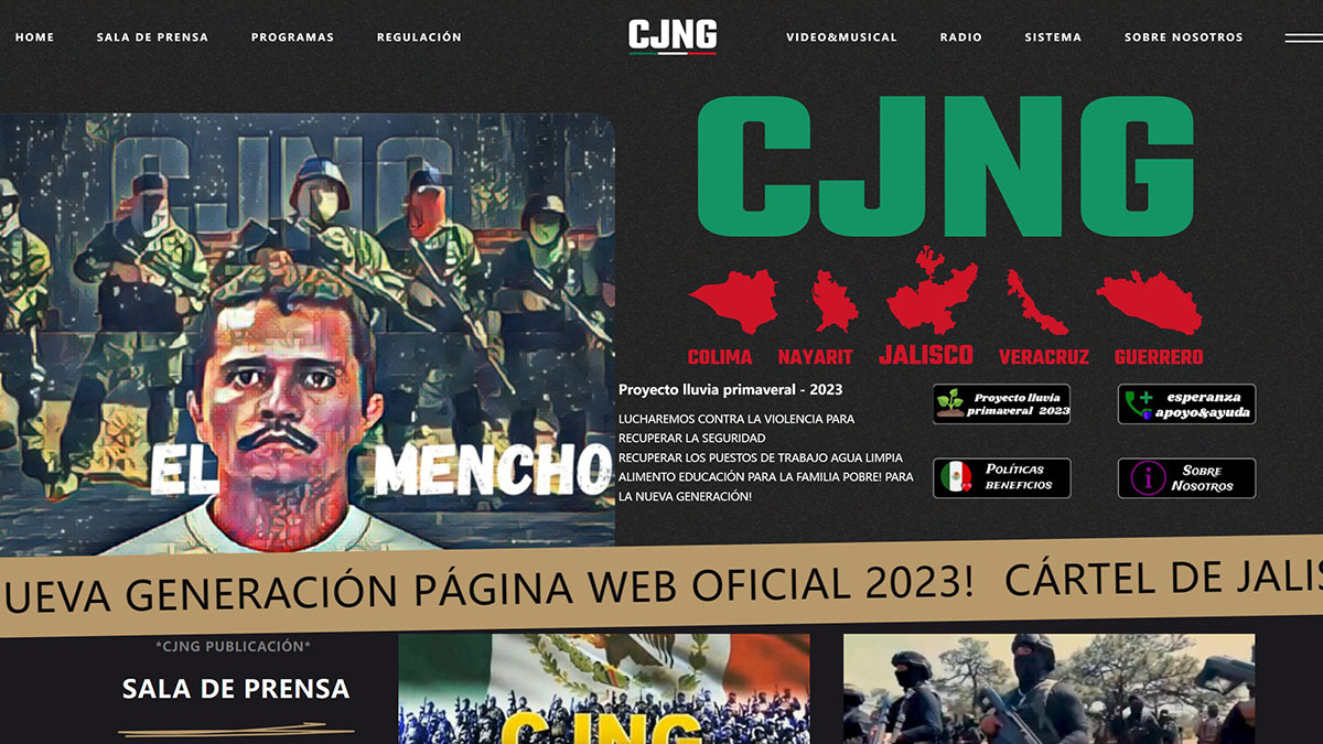 El Cártel Jalisco Nueva Generación tenía su sitio web con fotos, videos ...