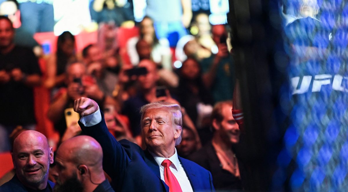 Donald Trump ovacionado en UFC 287 junto a Kid Rock, Mike Tyson y Dana ...