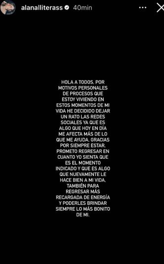 Alana Lliteras de 'Top Chef VIP' anunció que se retira de las redes ...