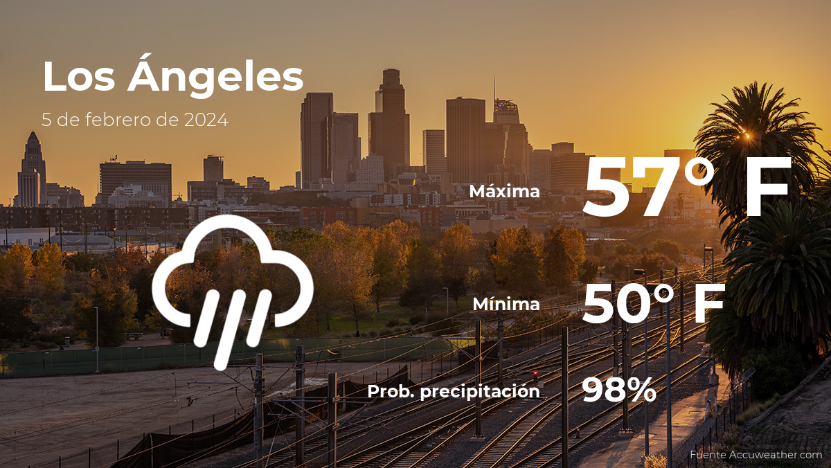 Pronóstico del clima en Los Ángeles para este lunes 5 de febrero - La ...