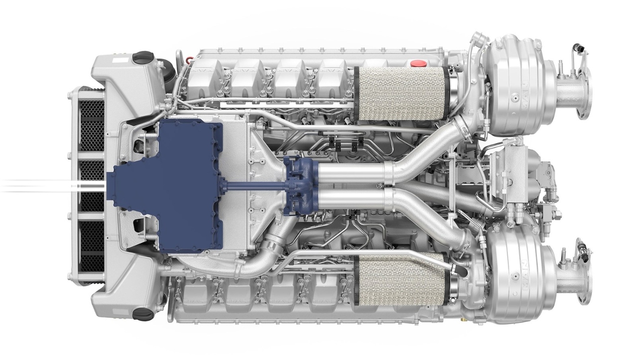 Unidad de potencia V12 de MAN Engines propulsada por hidrógeno registra ...