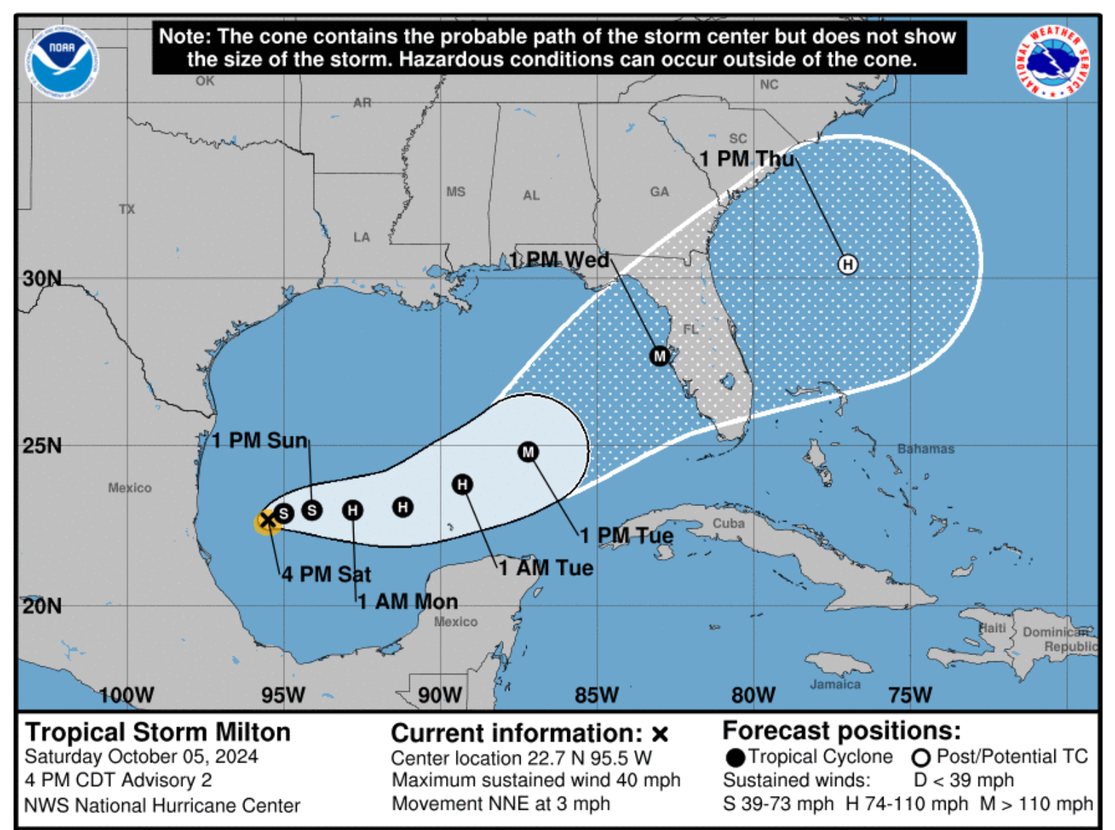 La tormenta tropical Milton amenaza llegar a Florida como un huracán ...