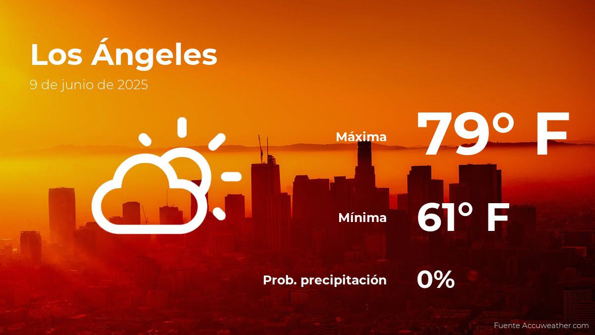 Pronóstico Del Tiempo En Los Ángeles Para Este Lunes 9 De Junio La