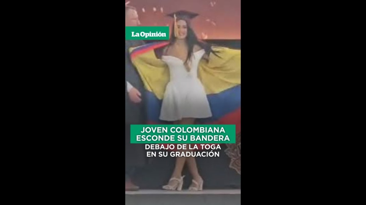 Joven colombiana esconde su bandera debajo de la toga en su graduación ...